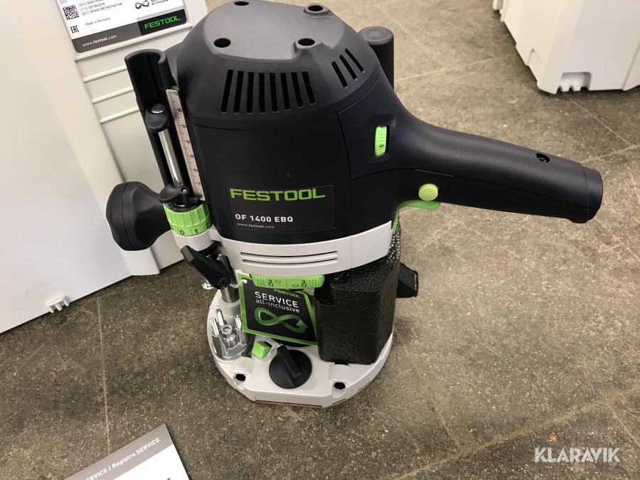Klaravik Auktioner | Överhandsfräs Festool OF1400 EBQ-Plus oanvänd