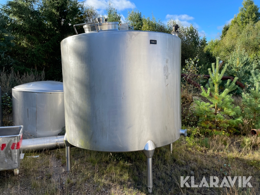 Rostfri Tank 5 kubik, Mark, Klaravik auktioner