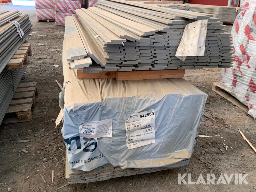 Träpanel Svenska trävaror, Vetlanda, Klaravik auktioner