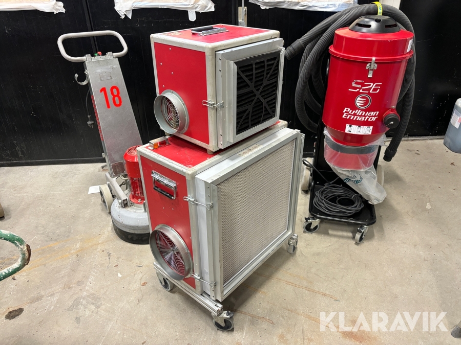 Paket med Golvslip, stoftavskiljare & luftrenare Scanmaskin