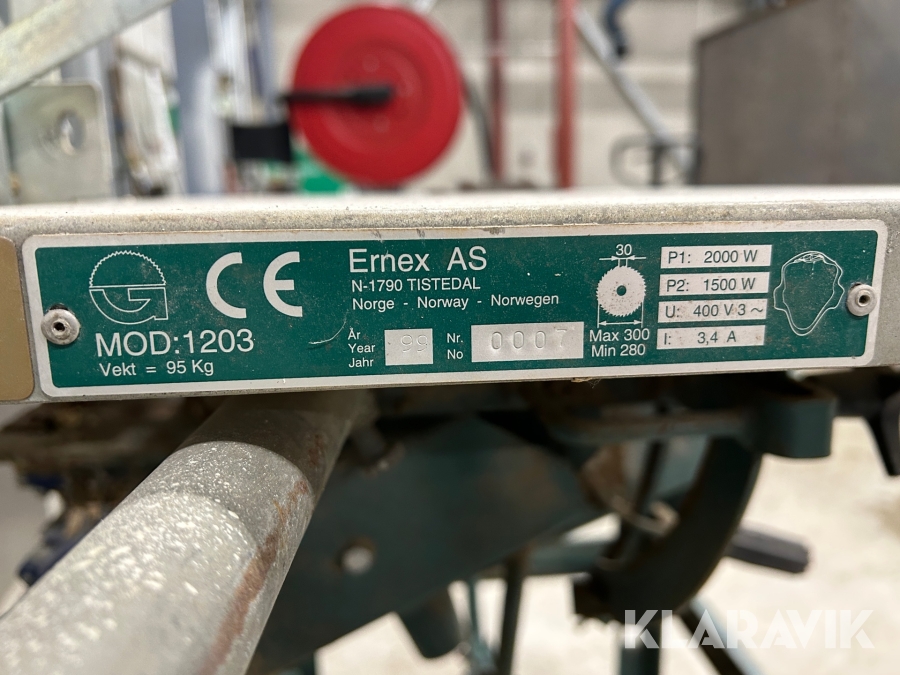 Sänksåg Ernex 1203, Gävle, Klaravik auktioner