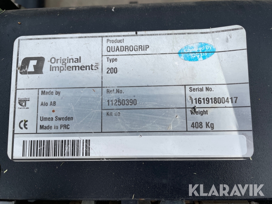 Quadrogrip 200, Lidköping, Klaravik auktioner