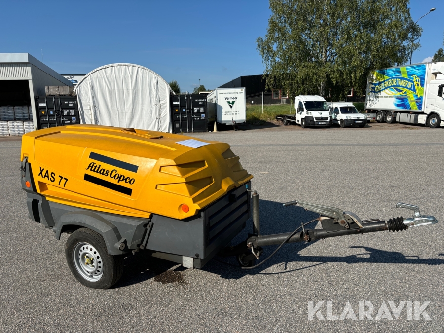 Kompressor Atlas Copco XAS 77, Askersund, Klaravik auktioner