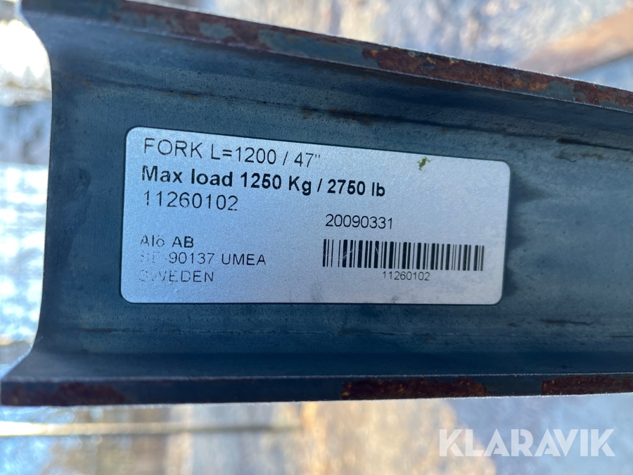 Gaffelställ till Wille Ålö, Västerås, Klaravik auktioner