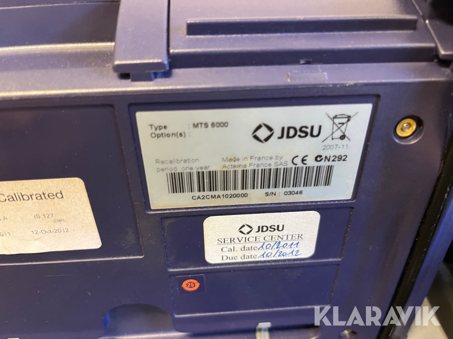 Paket med OTDR GDSU MTS6000, Huddinge, Klaravik auktioner