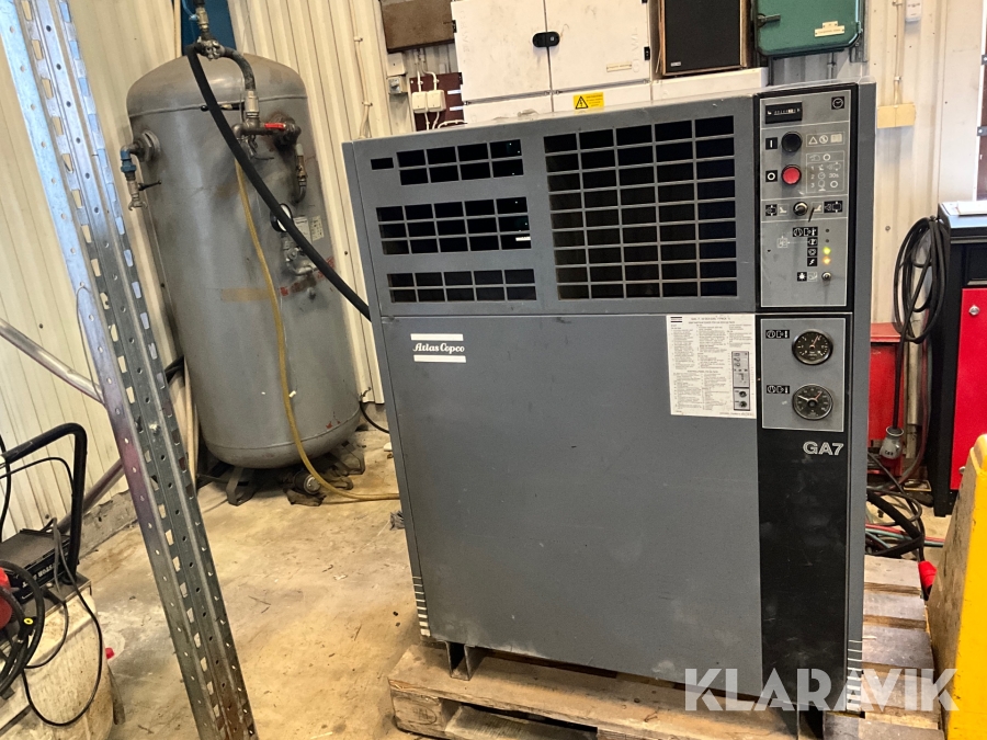 Kompressor / luftkompressor Atlas Copco GA7, Tyresö, Klaravi