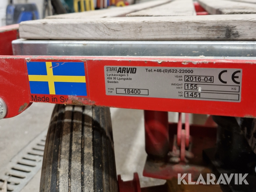 Gipstransportvagn Starke Arvid 18400, Östersund, Klaravik au