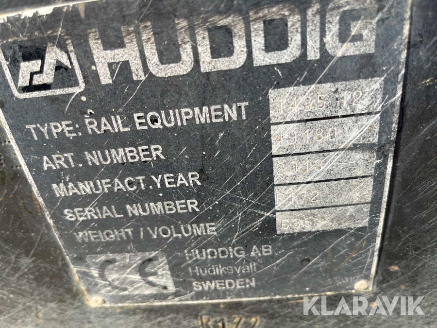 Rälshjul / Rail Equipment Huddig 1435 12, Bromölla, Klaravik
