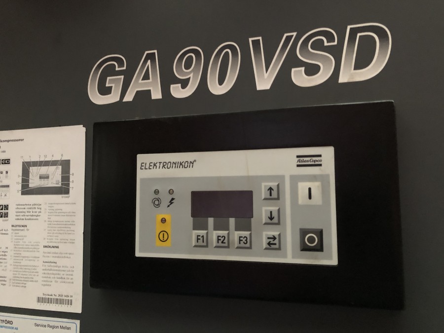 Klaravik Auktioner | Kompressor Atlas Copco GA90VSD