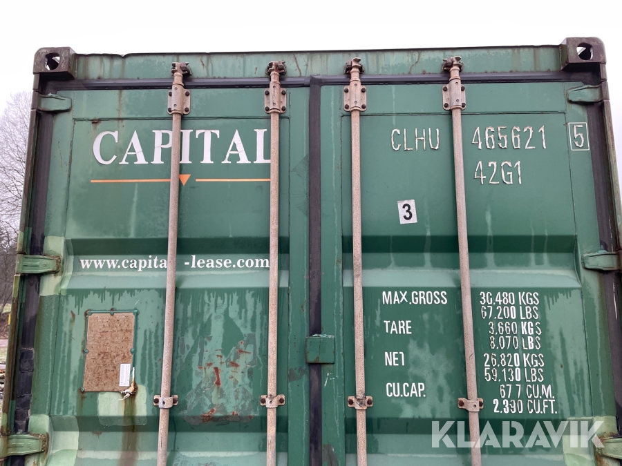 Container Capital 40 fot, Tranemo, Klaravik auktioner