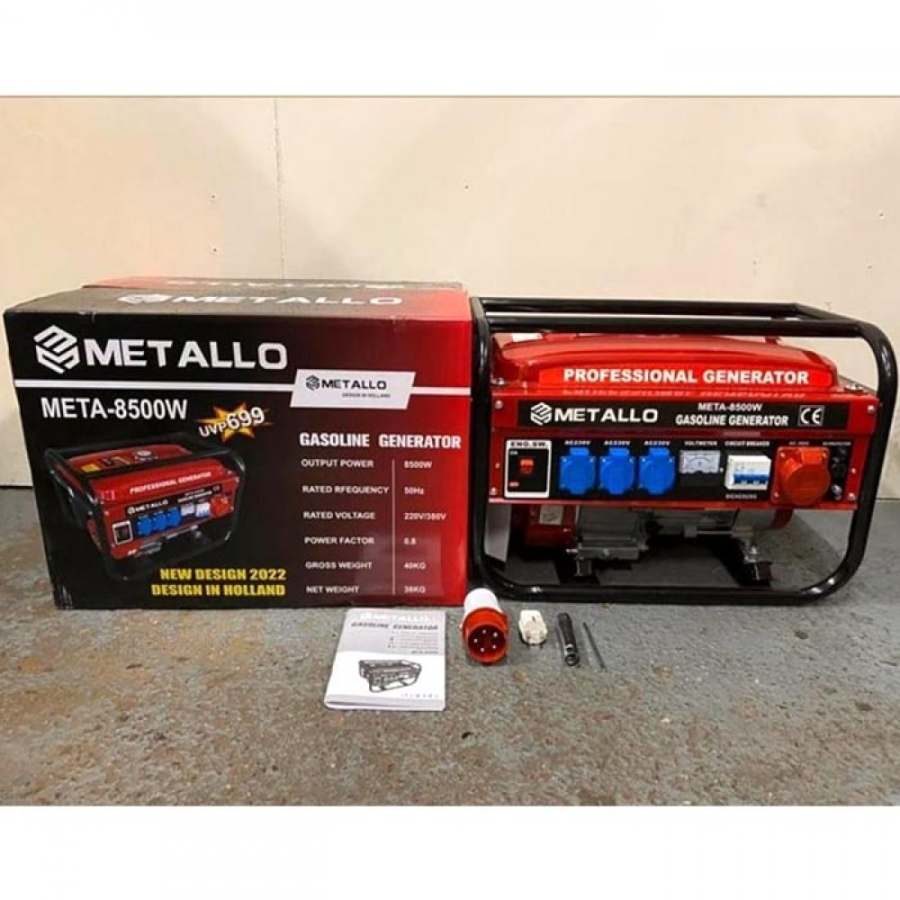 Elverk 8500w 220/380V Metallo 8500, Kristianstad, Klaravik a