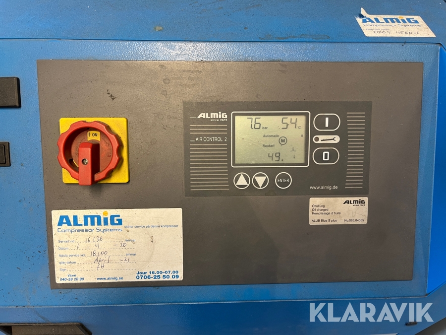 Kompressor Almig Flex drive 18, Staffanstorp, Klaravik aukti