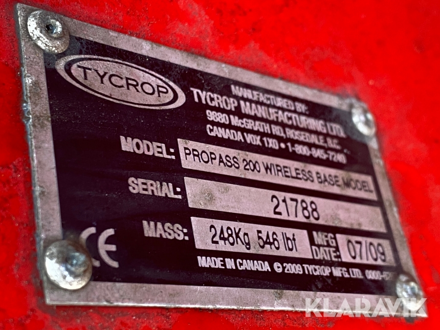 Klaravik Auktioner | Flak till dressare Tycrop Propass 200 Wireless ...