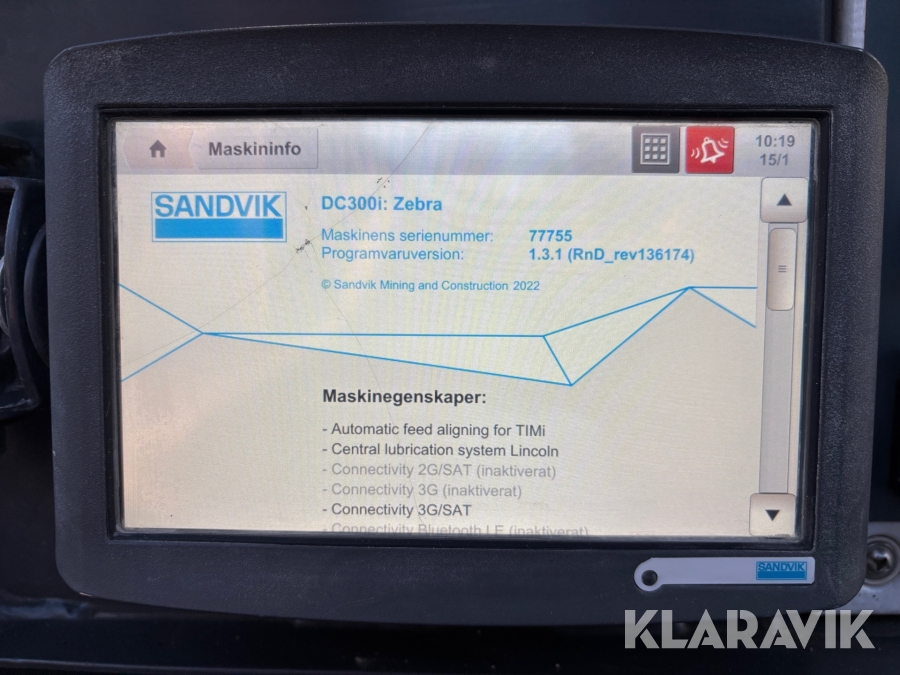 Bergborr Sandvik Commando DC300RI, Habo, Klaravik auktioner