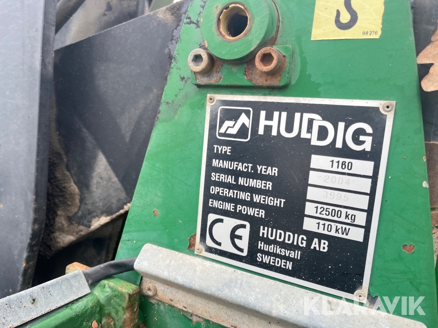 Grävlastare Huddig 1160, Linköping, Klaravik auktioner