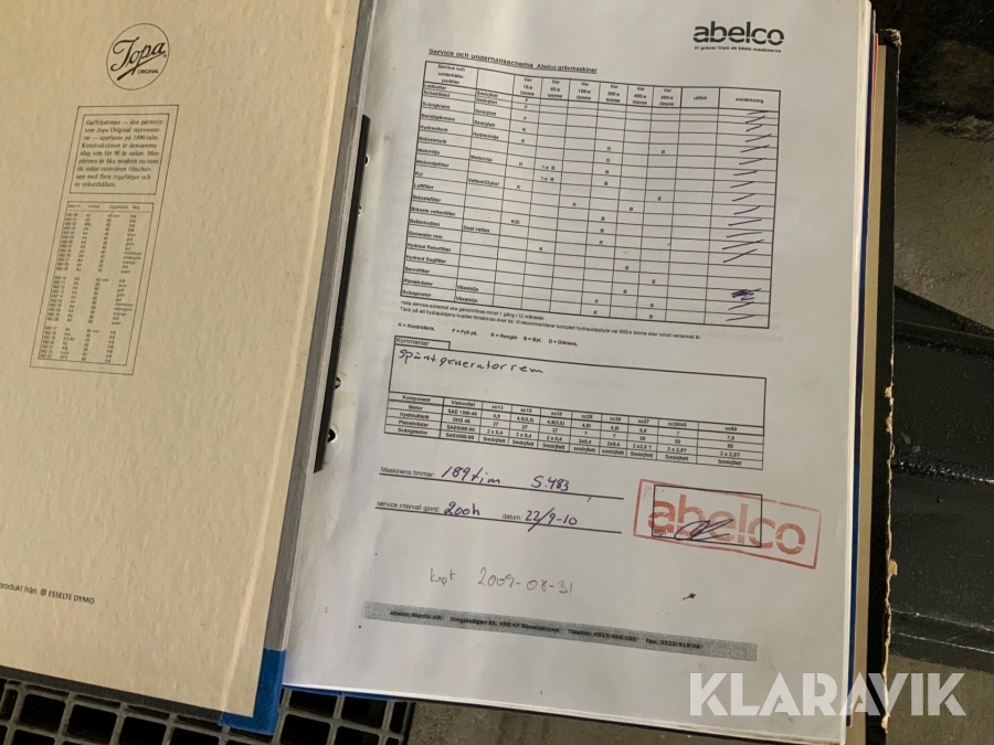 Grävmaskin Abelco XC45, Strängnäs, Klar