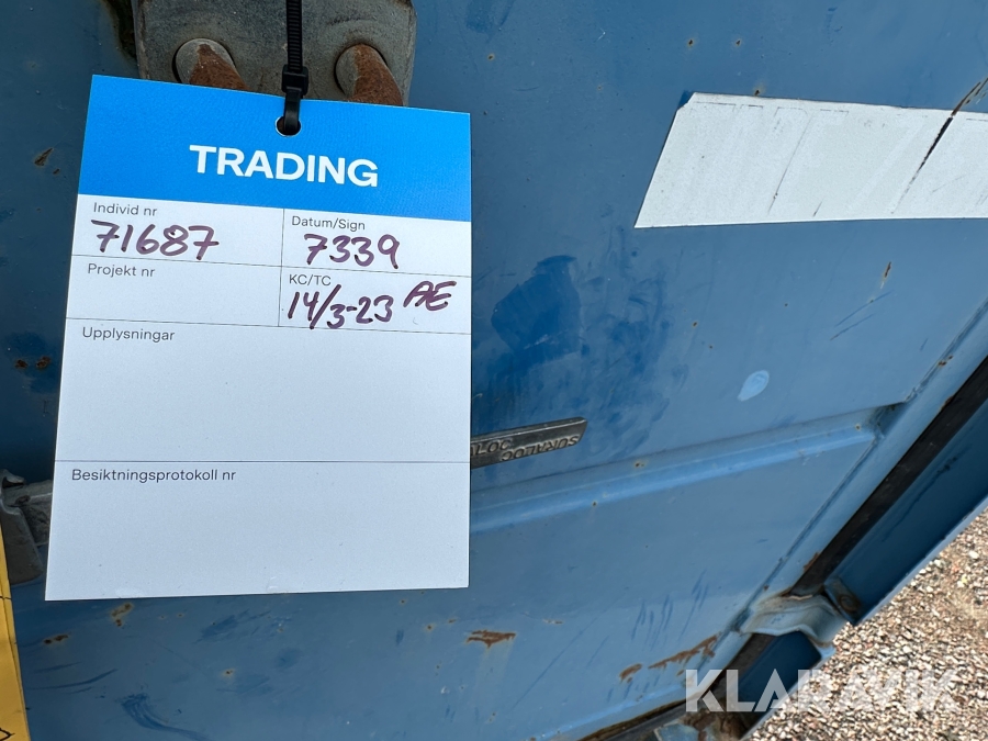 Container Ramirent 8', Svalöv, Klaravik auktioner