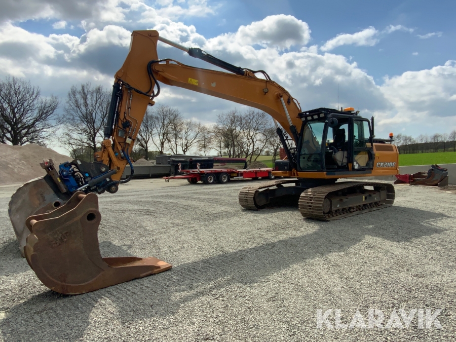 Grävmaskin Case CX 210C, Skurup, Klaravik auktioner