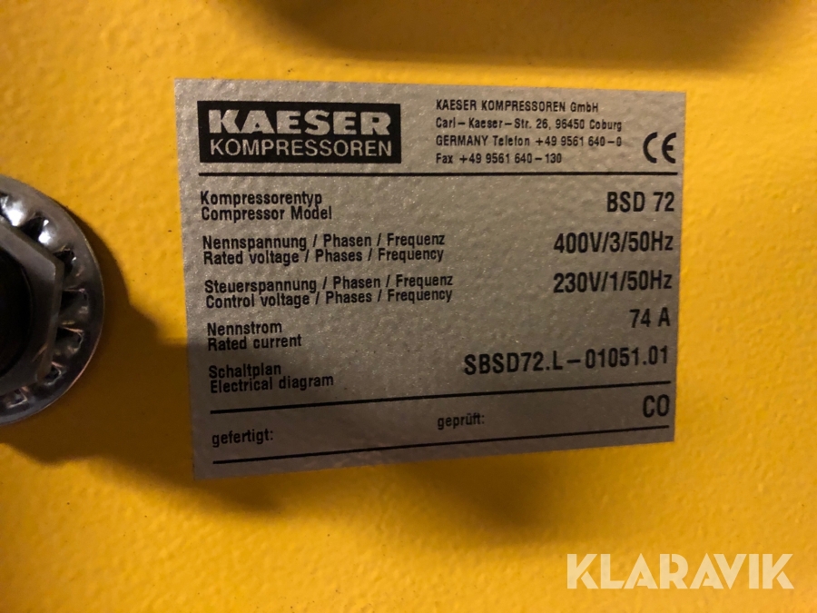 Kompressor Kaeser BSD 72