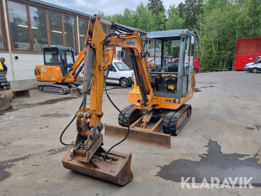 Grävmaskin Hanix H26B, Haninge, Klaravik auktioner
