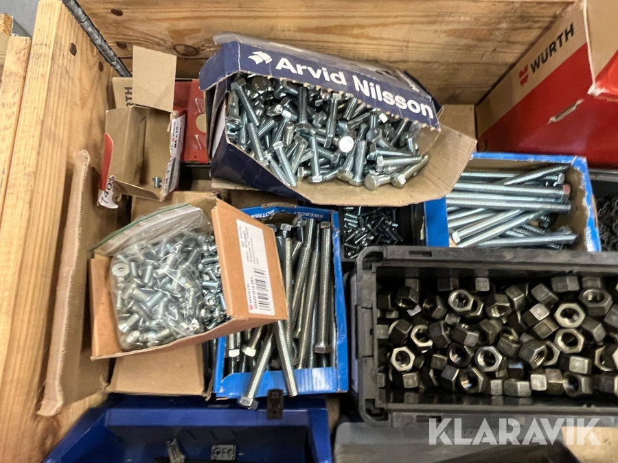 Diverse Skruv & Bult 4 pall Arvid Nilsson/Wurth/Mattssons mf