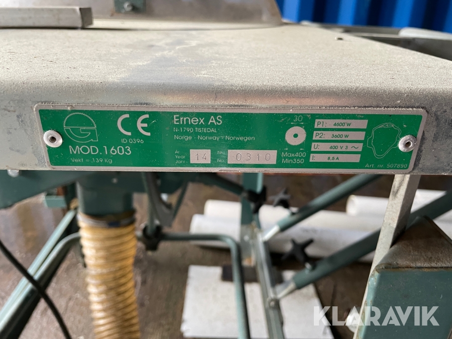 Sågcontainer med gjerdesåg Ernex AS 1603