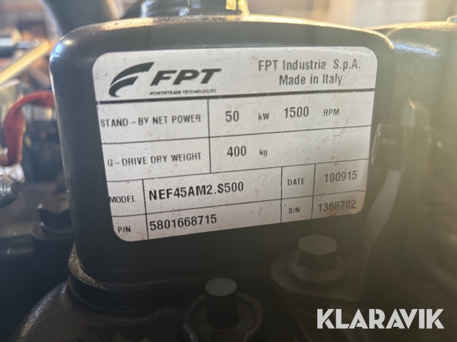 Reservkraftverk PWR Power GP55 A/1-N-A, Östra Göinge, Klarav