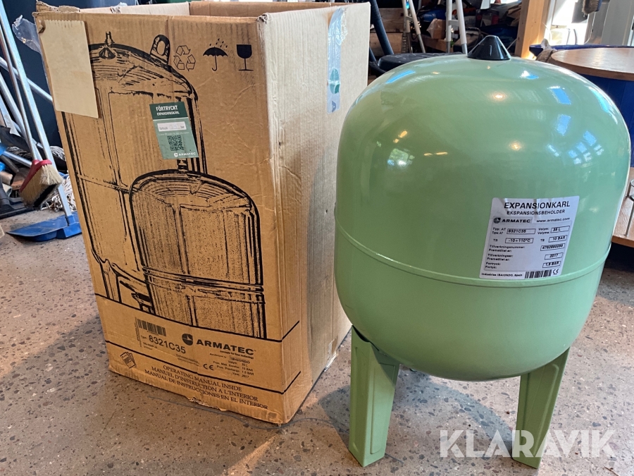 Epansionskärl Armatec, Huddinge, Klaravik auktioner