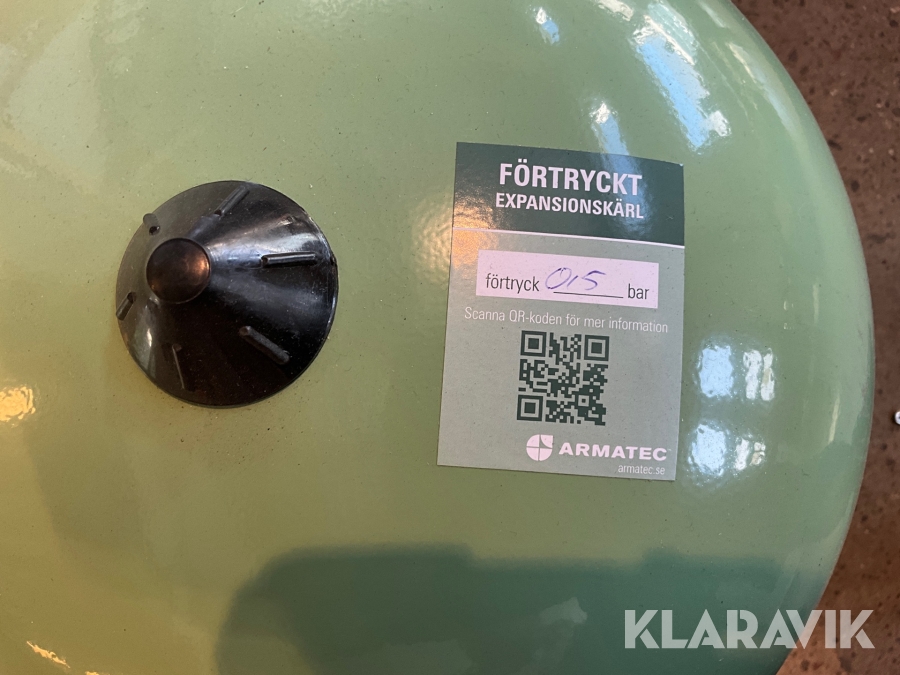 Epansionskärl Armatec, Huddinge, Klaravik auktioner