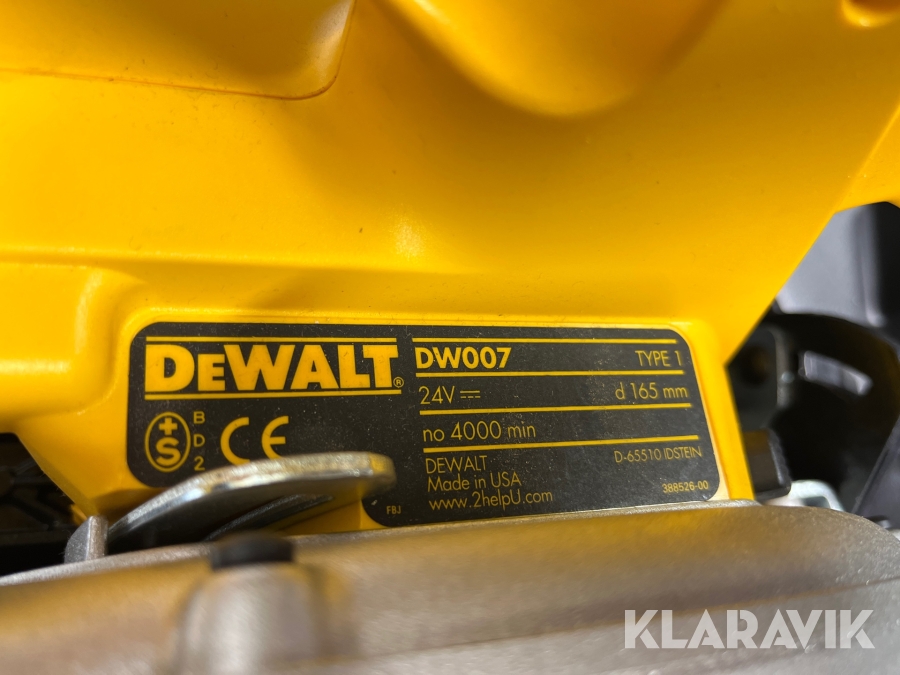 Cirkelsåg DeWalt DW007, Jönköping, Klaravik auktioner