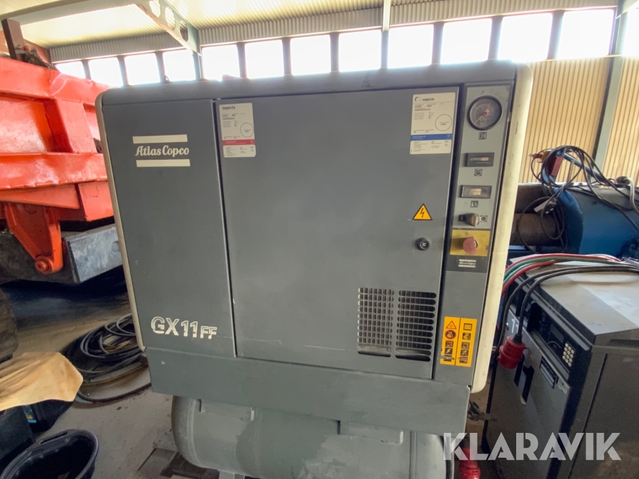 Kompressor Atlas copco GX11FF, Karlskoga, Klaravik auktioner