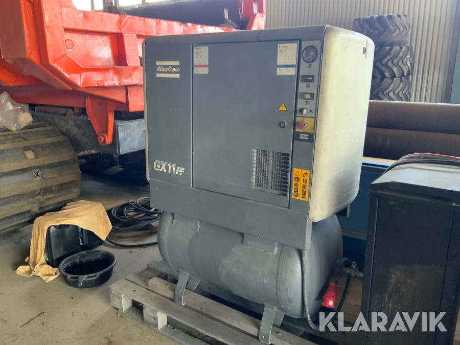Kompressor Atlas copco GX11FF, Karlskoga, Klaravik auktioner