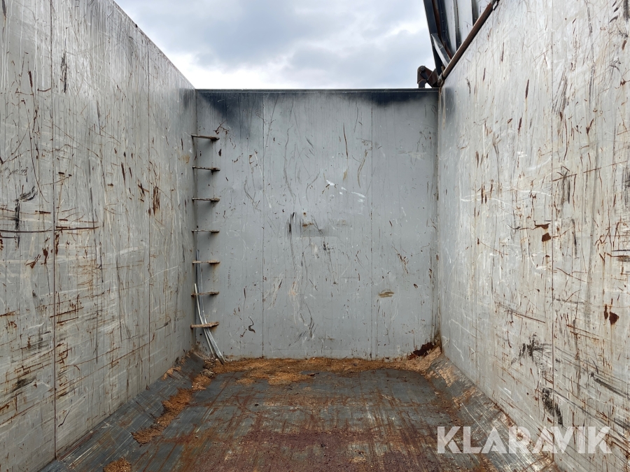 Container med lock 38 kubik Flakab, Härryda, Klaravik auktio