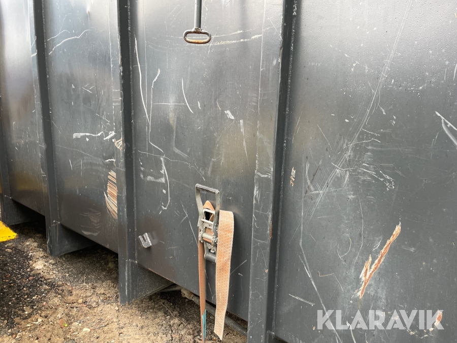Container med lock 38 kubik Flakab, Härryda, Klaravik auktio