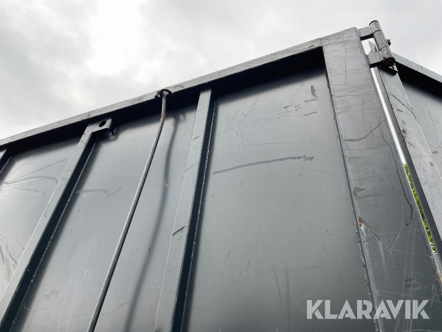 Container med lock 38 kubik Flakab, Härryda, Klaravik auktio