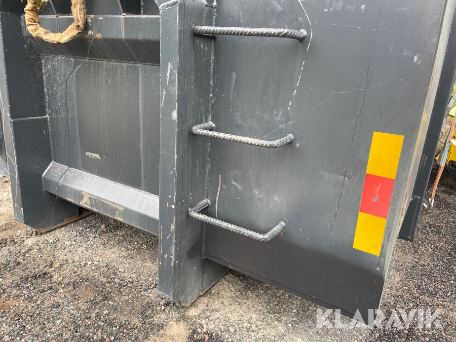 Container med lock 38 kubik Flakab, Härryda, Klaravik auktio