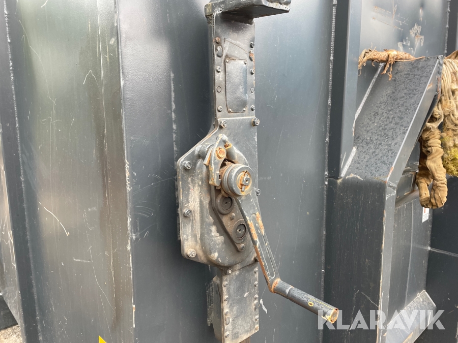 Container med lock 38 kubik Flakab, Härryda, Klaravik auktio