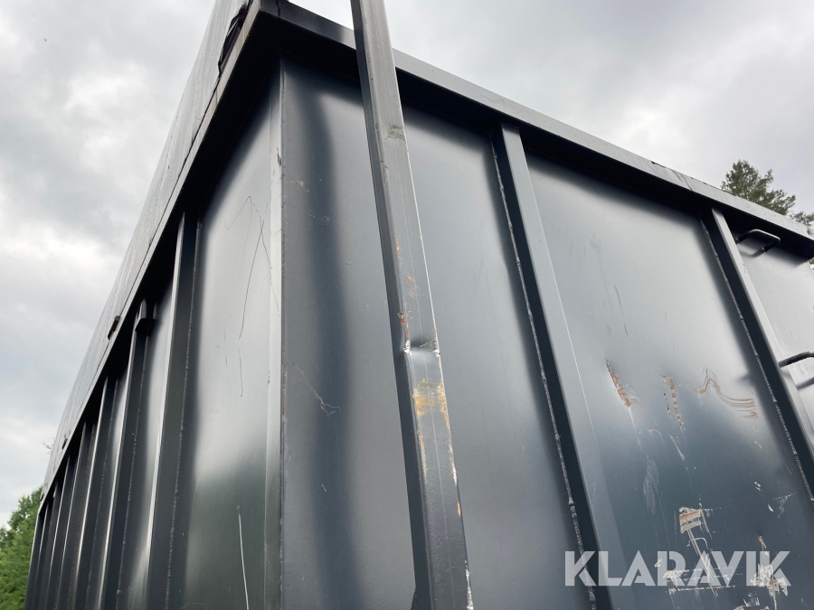 Container med lock 38 kubik Flakab, Härryda, Klaravik auktio