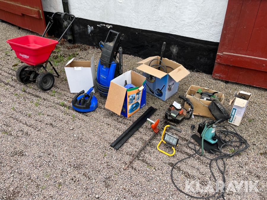 Blandade redskap och maskiner, Svedala, Klaravik auktioner