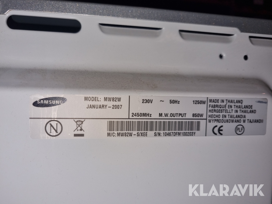 3st Mikrovågsugnar Samsung MW82W, Ödeshög, Klaravik auktione