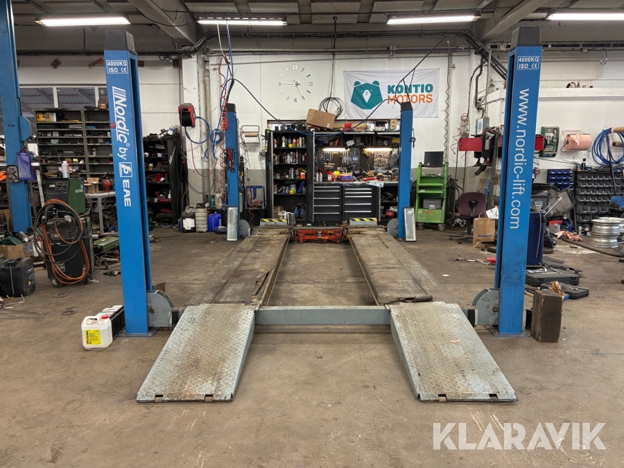 Fyrpelarlyft Nordic lift EE-6435B, Säffle, Klaravik auktione
