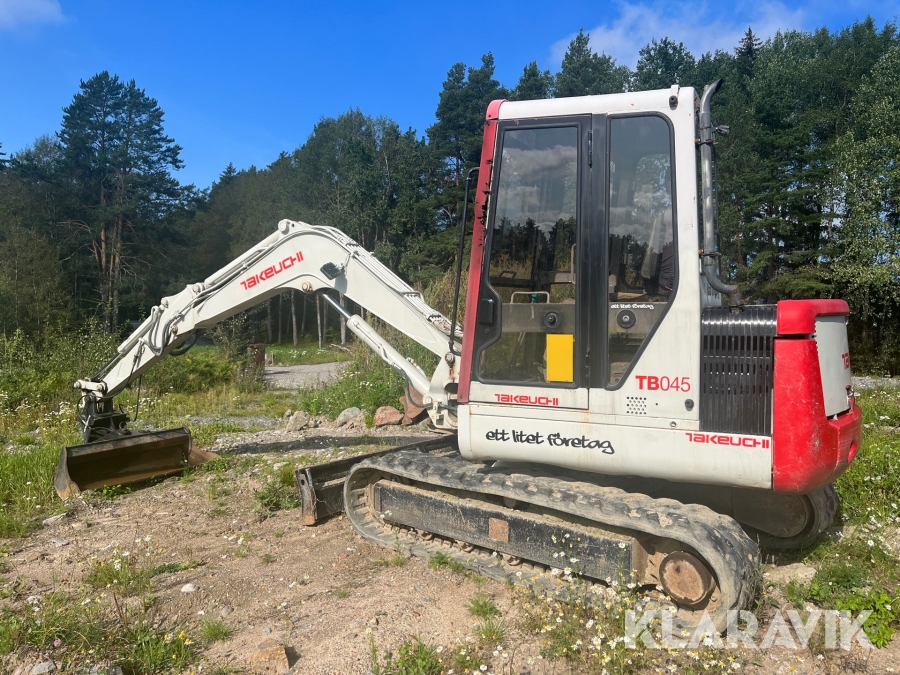 Grävmaskin Takeuchi TB045, Österåker, Klaravik auktioner