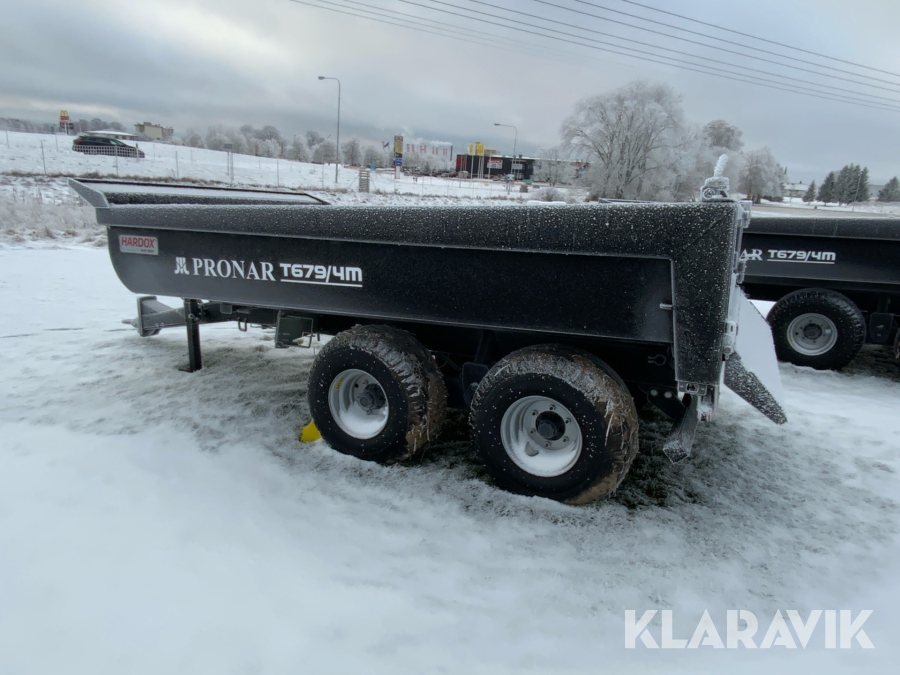 Dumpervagn Pronar T679/4m Hardox botten, Skara, Klaravik auk