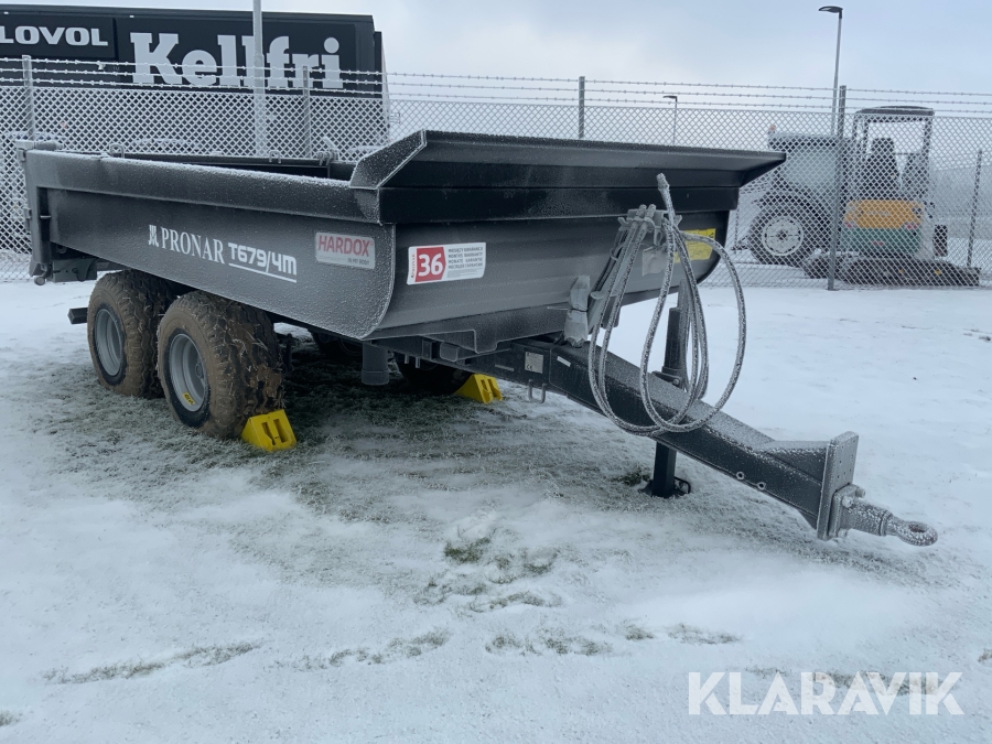 Dumpervagn Pronar T679/4m Hardox botten, Skara, Klaravik auk