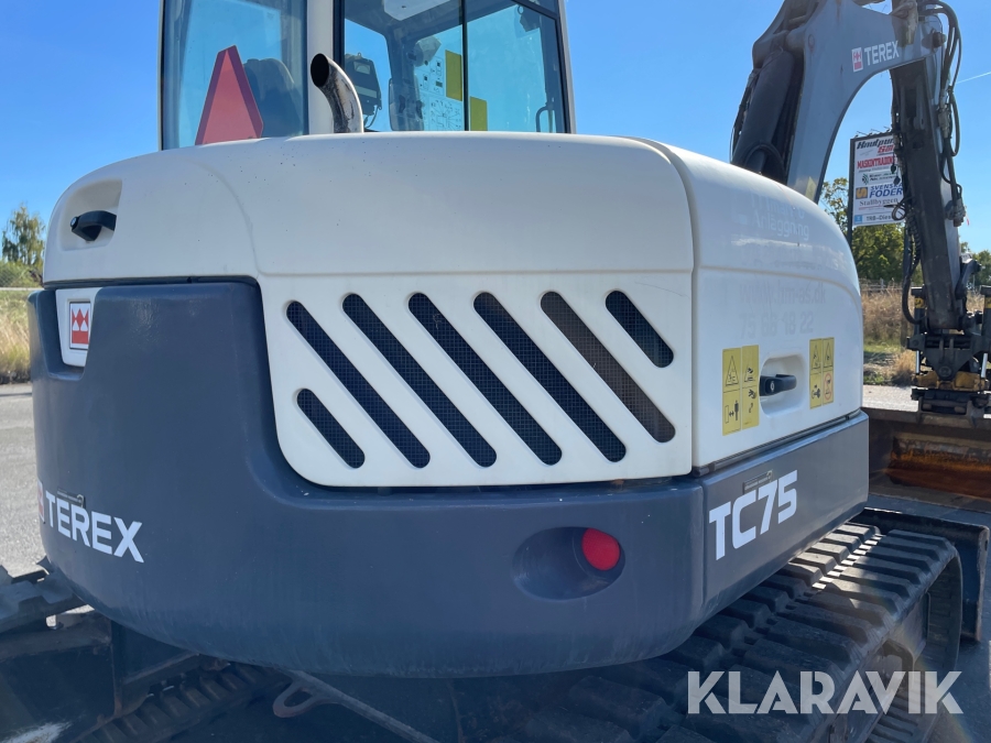 Grävmaskin Terex TC75, Sölvesborg, Klaravik auktioner