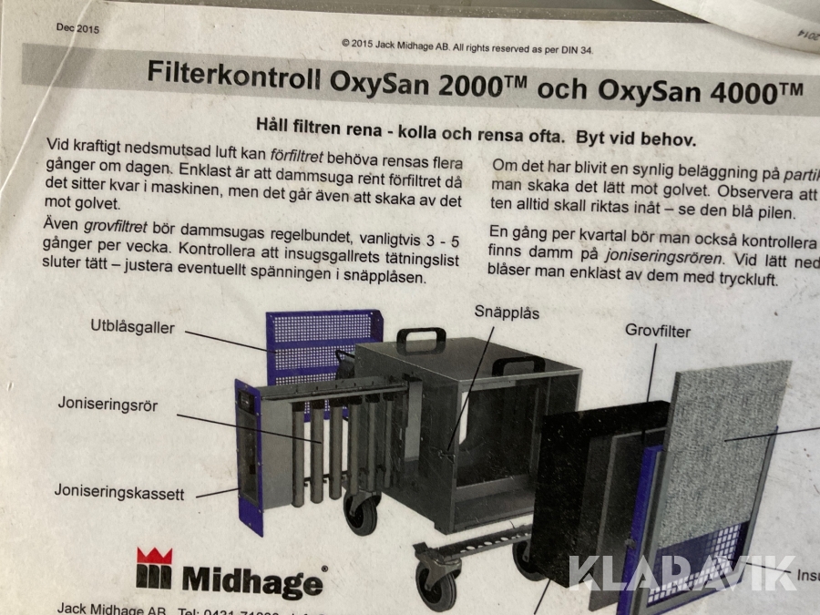 Luftrenare Renluftsteknik OxySan 2000, Skellefteå, Klaravik