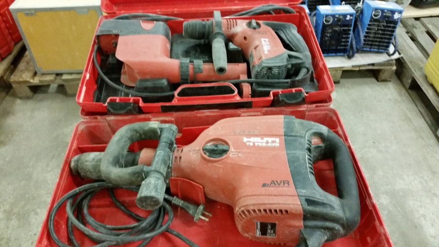 1st Bilningshammare ca 8kg + 1st Borrhammare inkl dammutsug