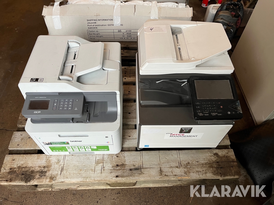 Skrivare Brother & Sharp, Norrtälje, Klaravik auktioner