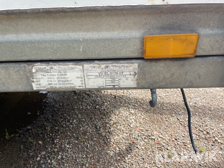 Personbilssläp Tiki-trailer C-275P, Västervik, Klaravik aukt
