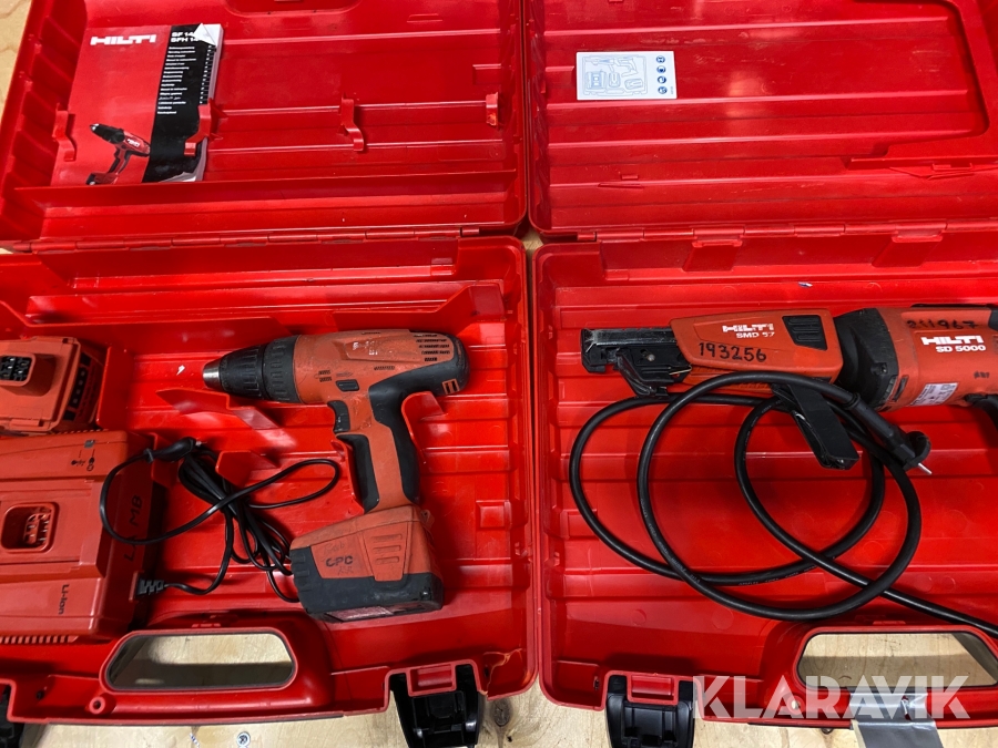 Skruvdragare 2st, Skruvautomat 1st Hilti SF 144A / SD 5000